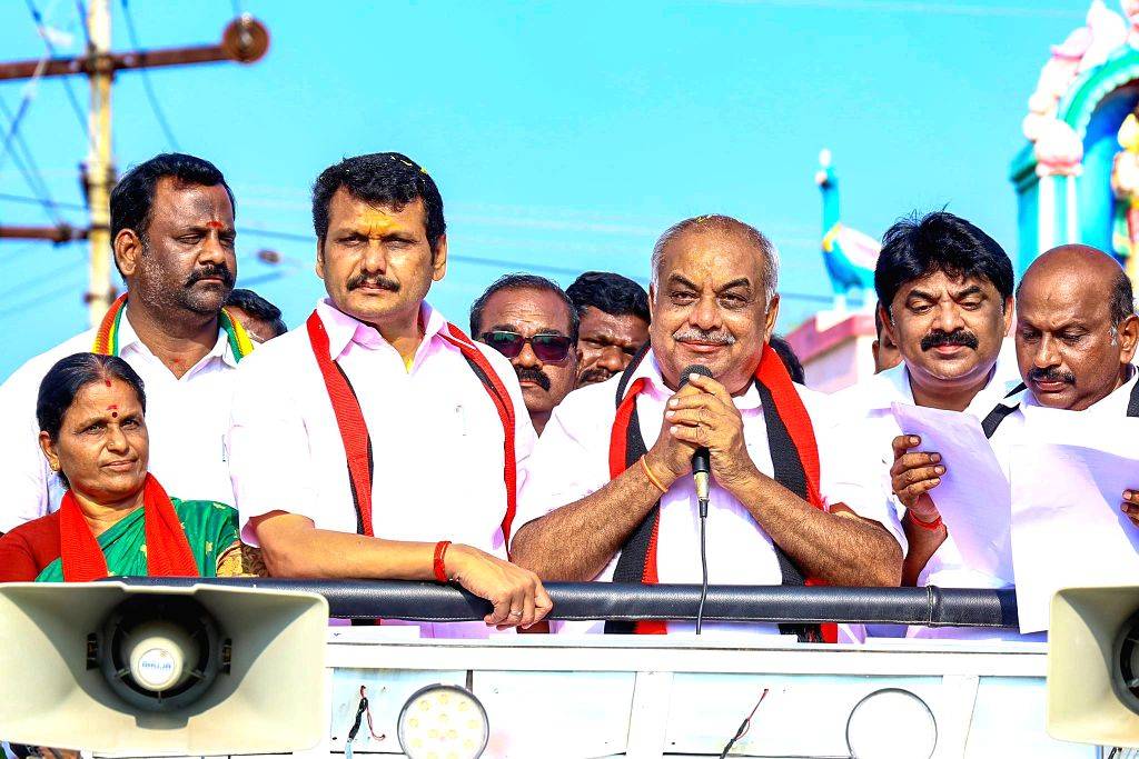 Senthil Balaji Campaigns for DMK Candidate