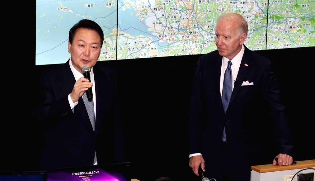 Yoon, Biden visit Air Force operations centre