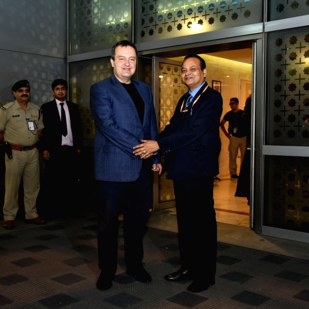 Serbia's first Dy PM and Foreign Minister Ivica Dacic arrives in Delhi