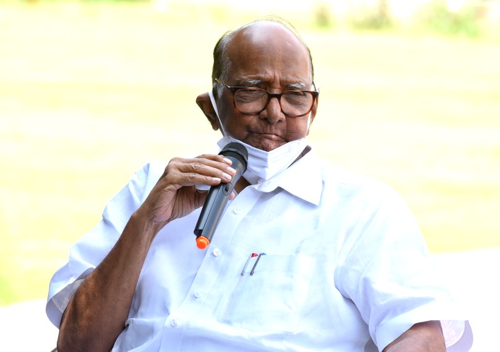 Sharad Pawar, president of the Nationalist Congress Party (NCP) address ...