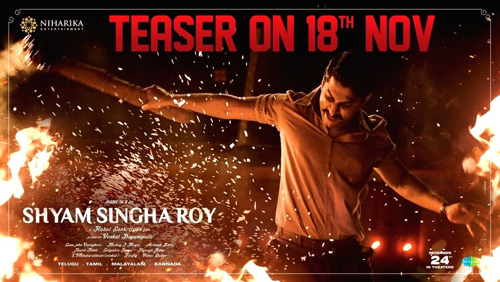 Nani's 'Shyam Singha Roy' teaser out Nov 18