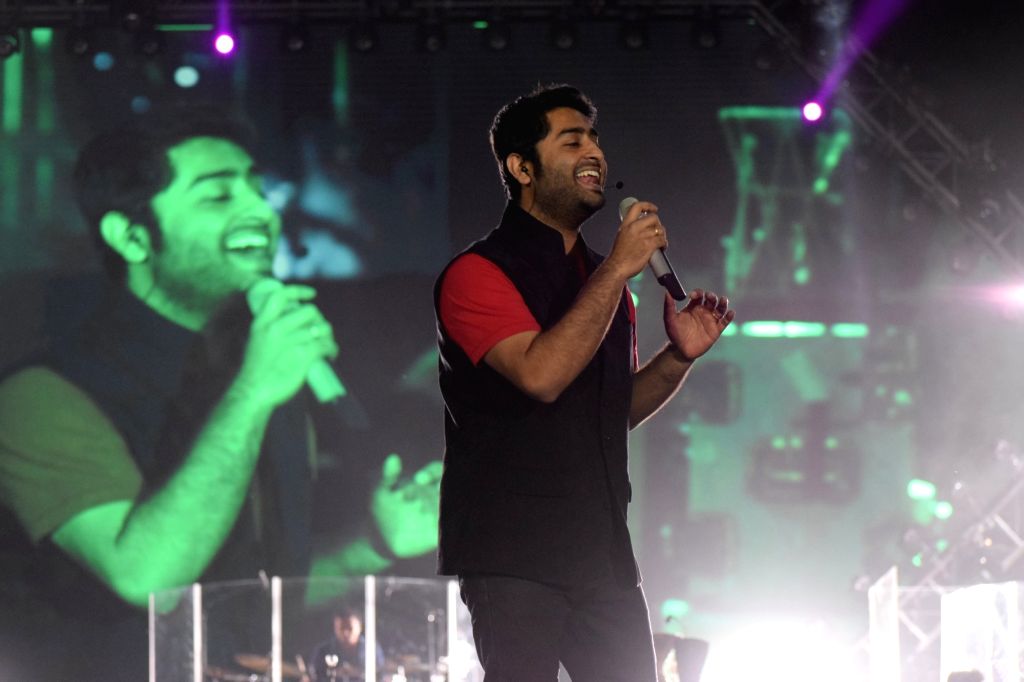 Arijit Singh during a concert