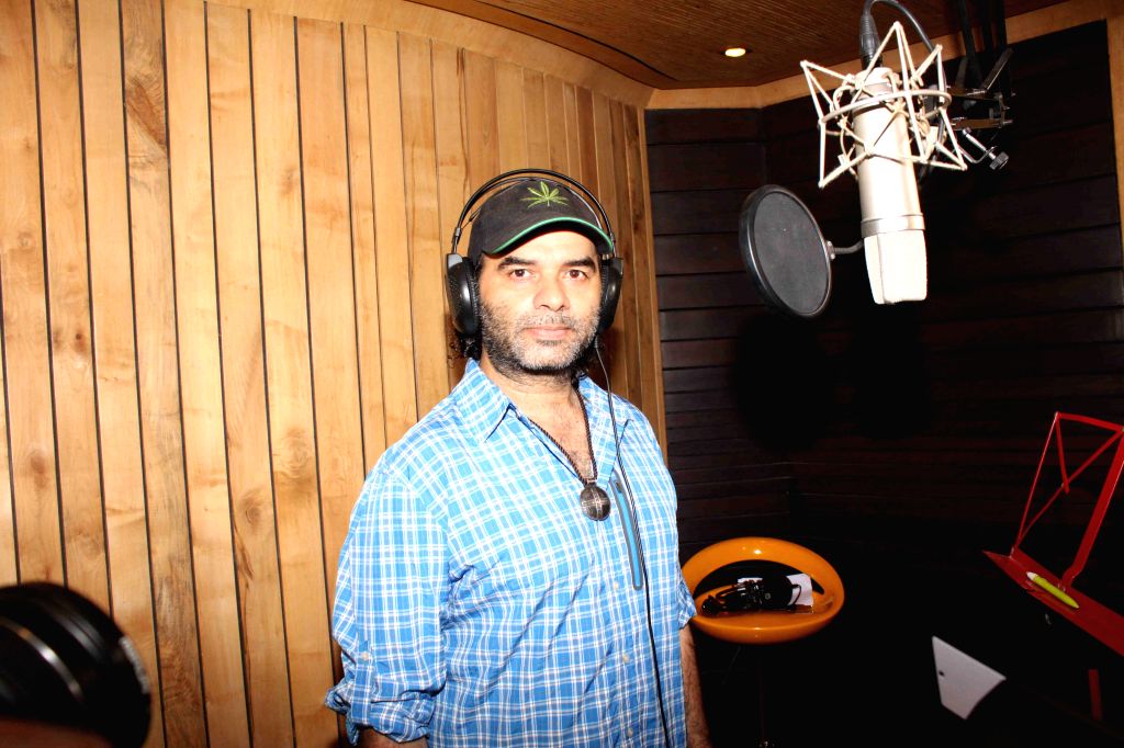 Mohit Chauhan recording song for film Once Upon A Time In Bihar