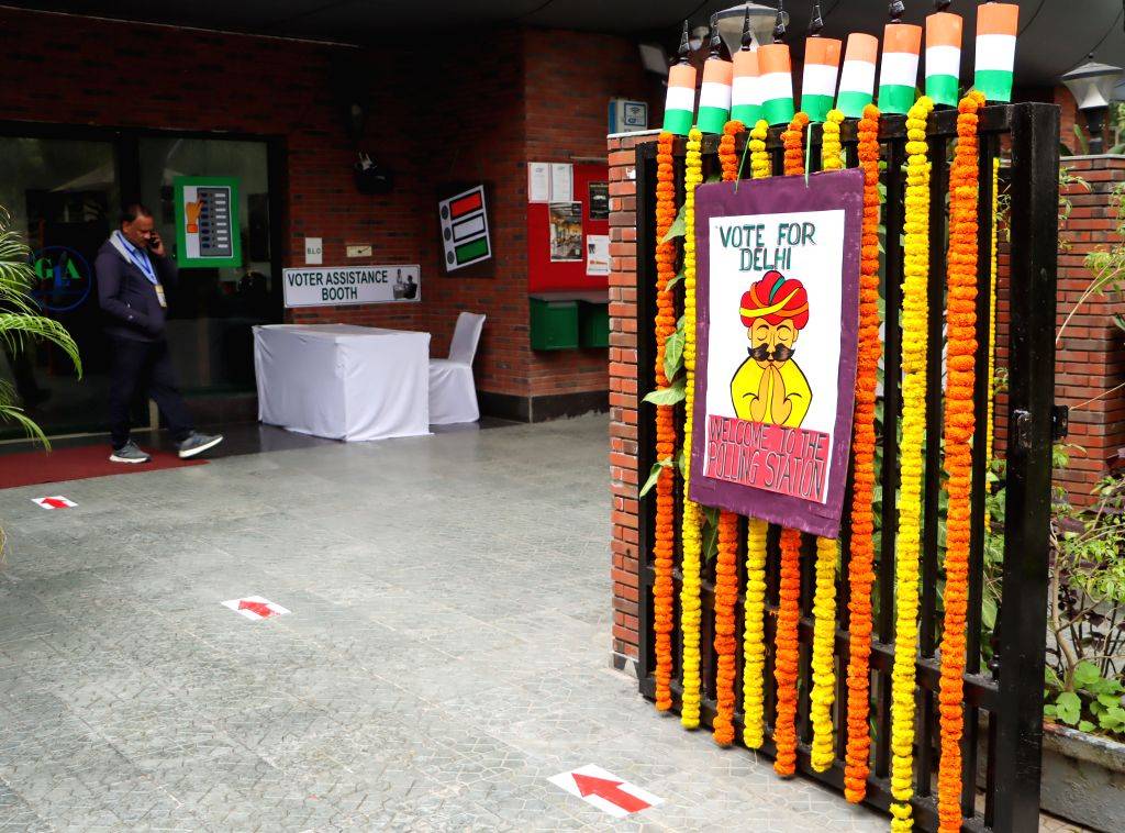 Smart Polling Booth Set Up for Delhi Elections