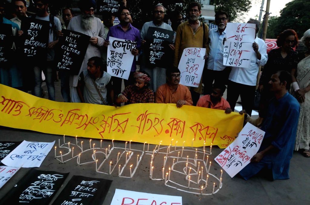 Social activists' demonstration against violence in WB
