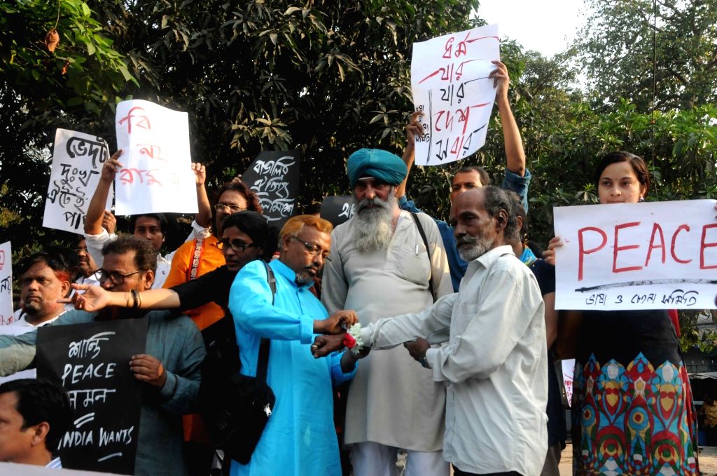 Social activists' demonstration against violence in WB