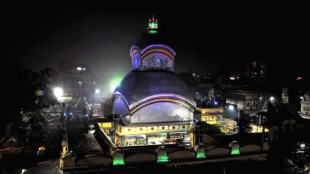 Splendidly illuminated Kalighat temple