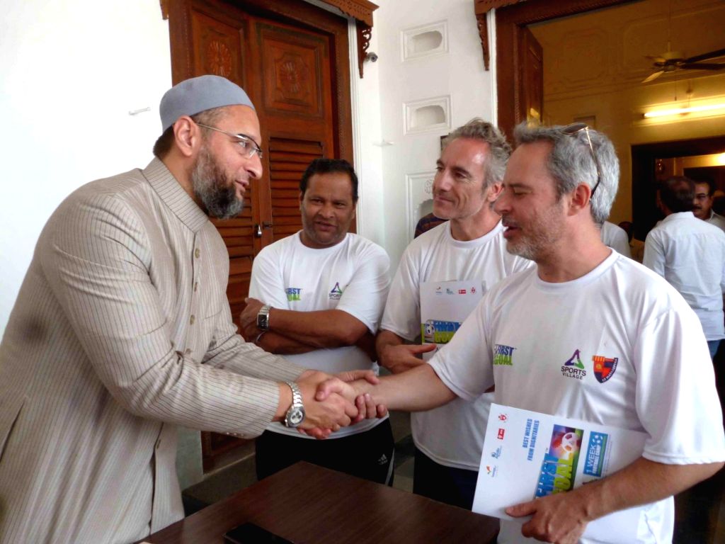 Sports Village Spanish Promoter meets Asaduddain Owaisi