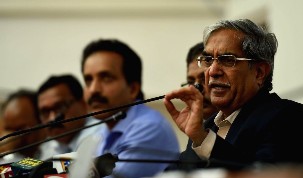 M Y S Prasad during a press conference