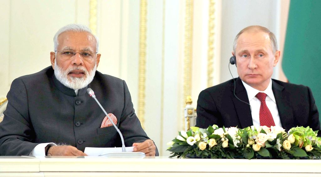 St. Petersburg: Modi-Putin at India-Russia CEO's meeting