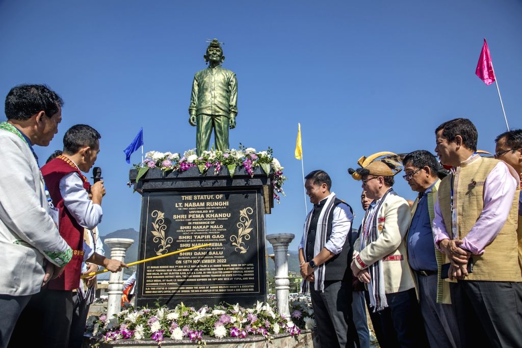 Free photo : Statue of Itanagar founder Nabam Runghi unveils