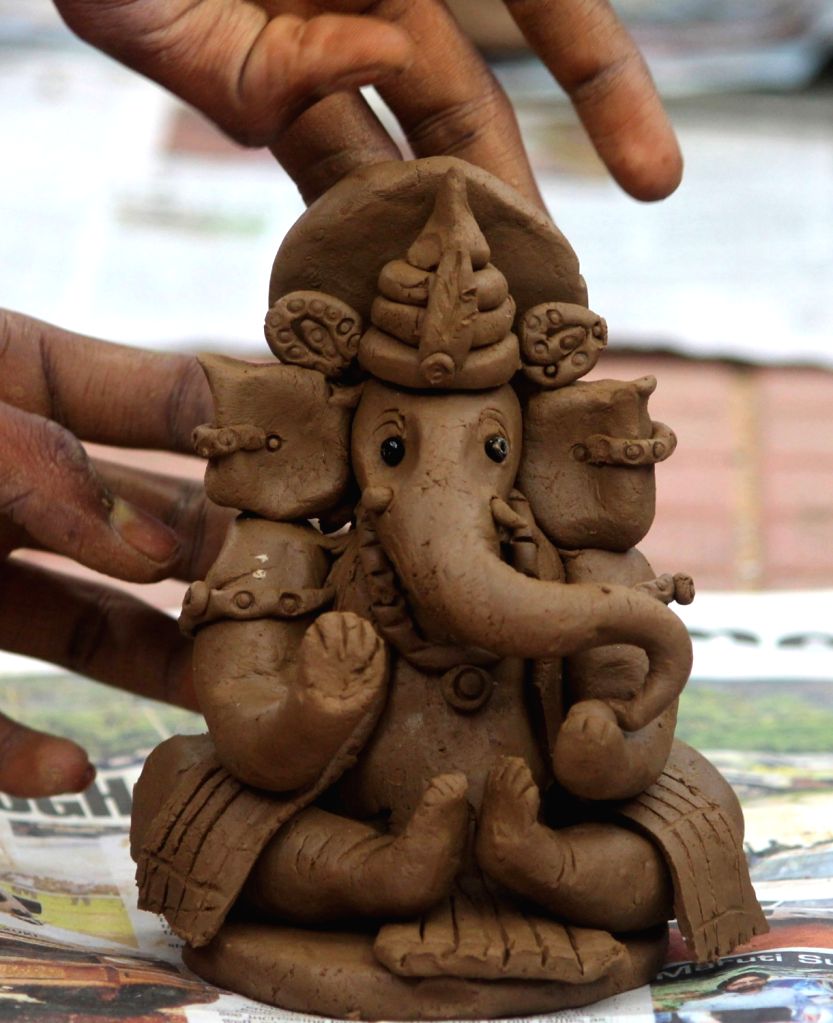 Eco friendly clay Ganesha idols