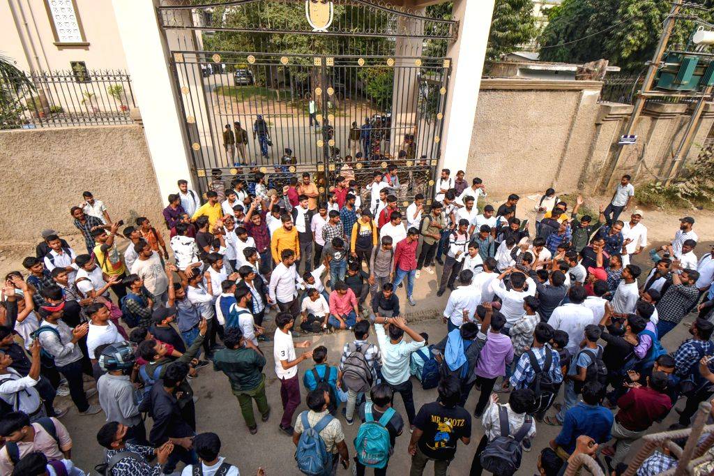 Students of Patna University stage a protest demanding student union ...