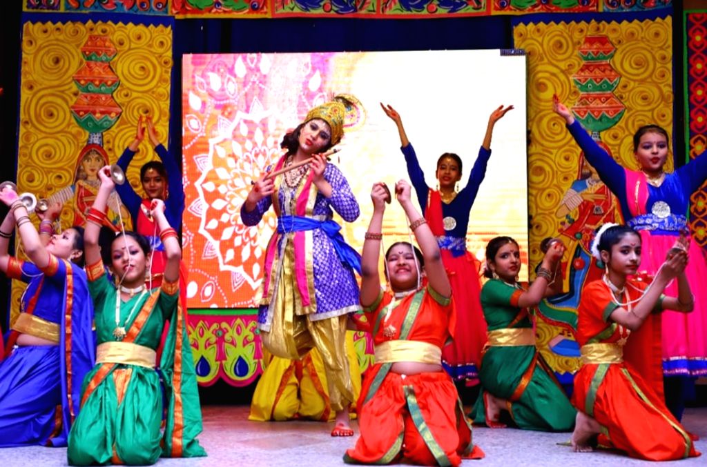 Students perform dance during the 49th foundation day celebration of ...