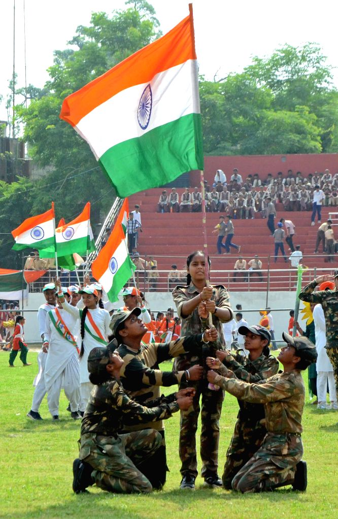 Students perform for the Independence Day parade