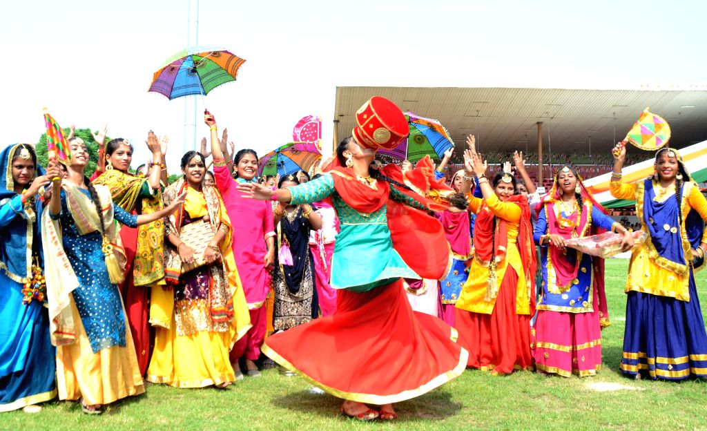 Students perform for the Independence Day parade