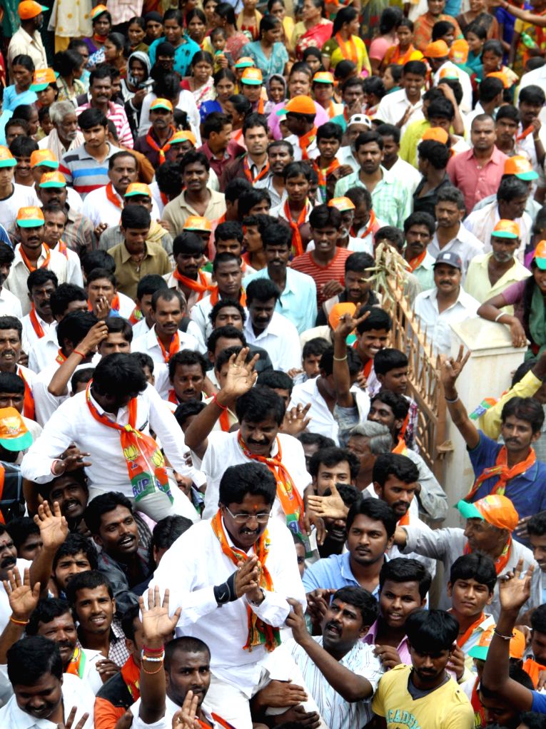 KJP Candidate N Kumar during campaigning