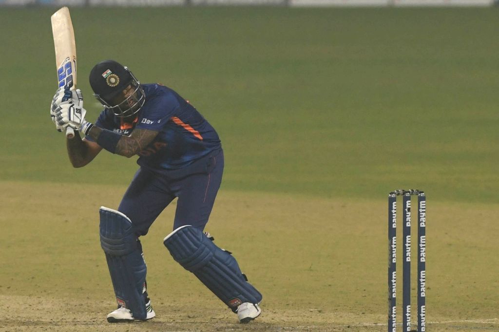 :Kolkata:Suryakumar Yadav plays a shot.