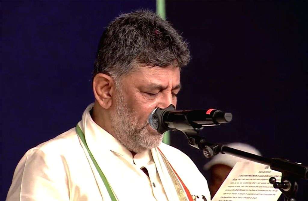 Swearing-in ceremony of Karnataka CM-designate D.K. Shivakumar