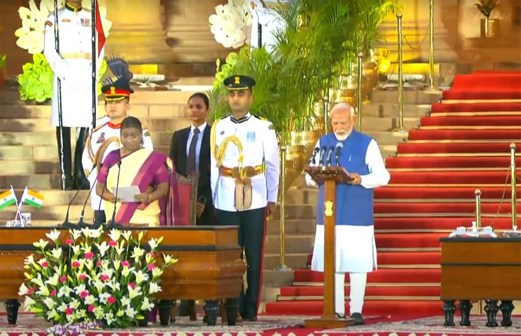 Swearing-in ceremony of Prime Minister-designate Narendra Modi and his ...