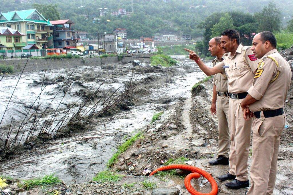 Swollen Sarvari River Following Heavy Rainfall
