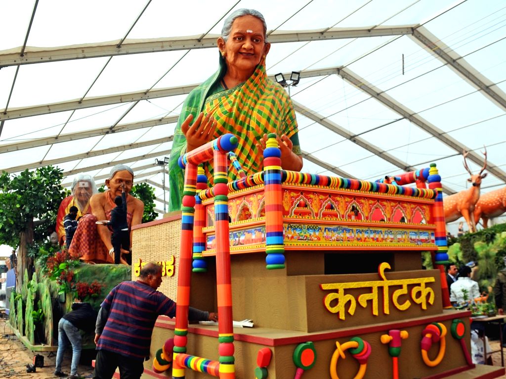 New Delhi : Tableau of Karnataka during a press preview
