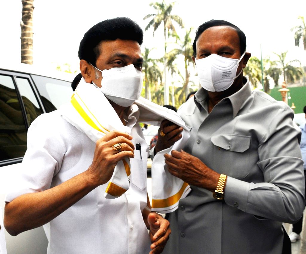 Tamil Nadu Chief Minister M. K. Stalin arrives at Parliament