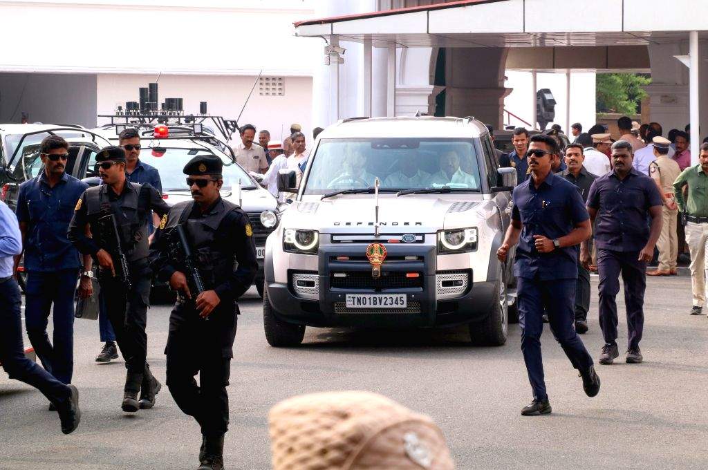 Tamil Nadu Chief Minister M K Stalin arrives to attend the Tamil Nadu ...