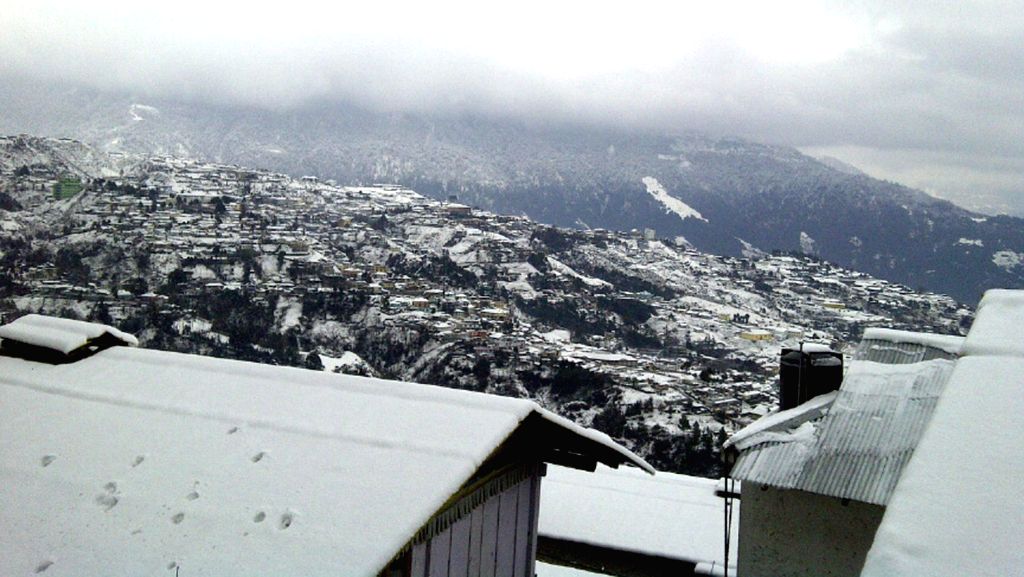 The town receives first snowfall of the season