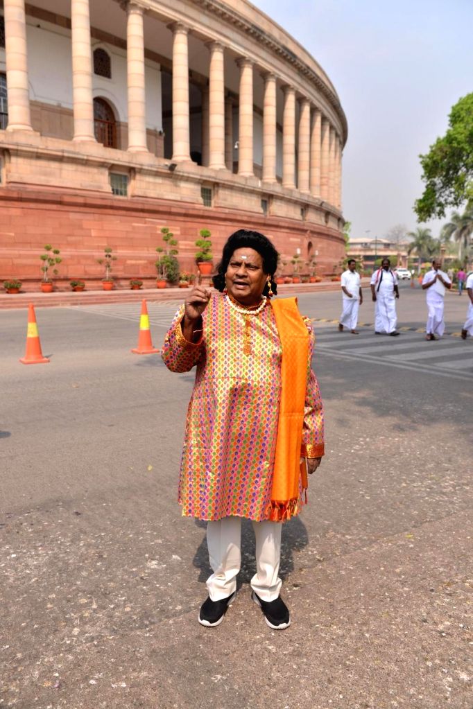 Parliament - TDP MPs' demonstration