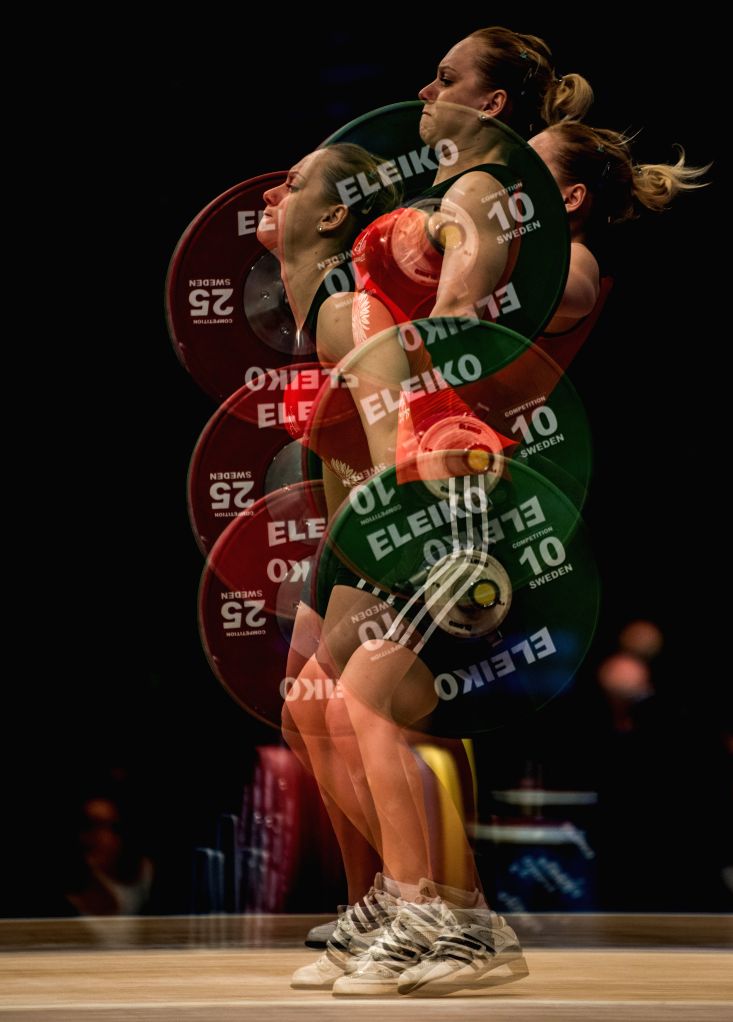 Women's 58kg final of the European Weightlifting Championship in Tel Aviv