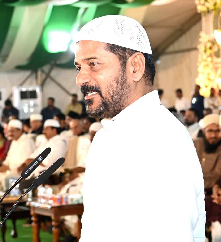 Telangana Chief Minister A. Revanth Reddy with AIMIM MP Asaduddin ...