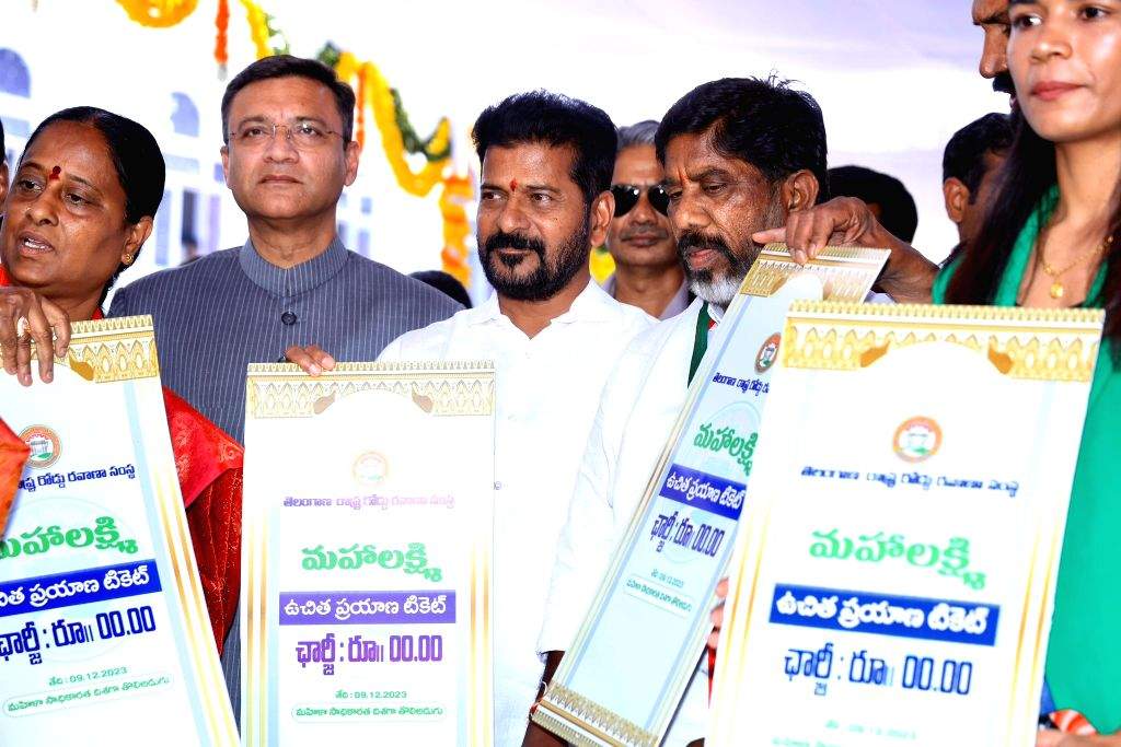 Telangana Chief Minister Revanth Reddy during the launch of Maha ...