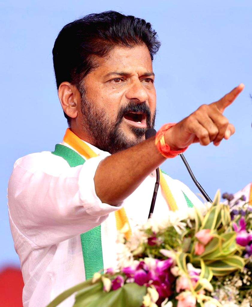 Telangana Chief Minister Revanth Reddy with Congress leader Priyanka ...
