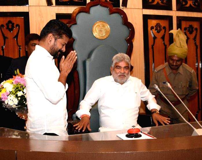Telangana CM Revanth Reddy congratulates Congress MLA Gaddam Prasad Kumar