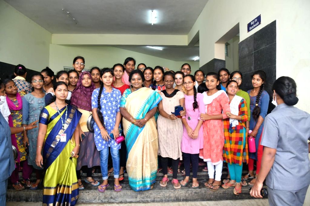 Telangana Guv visits IIIT Basar, interacts with students