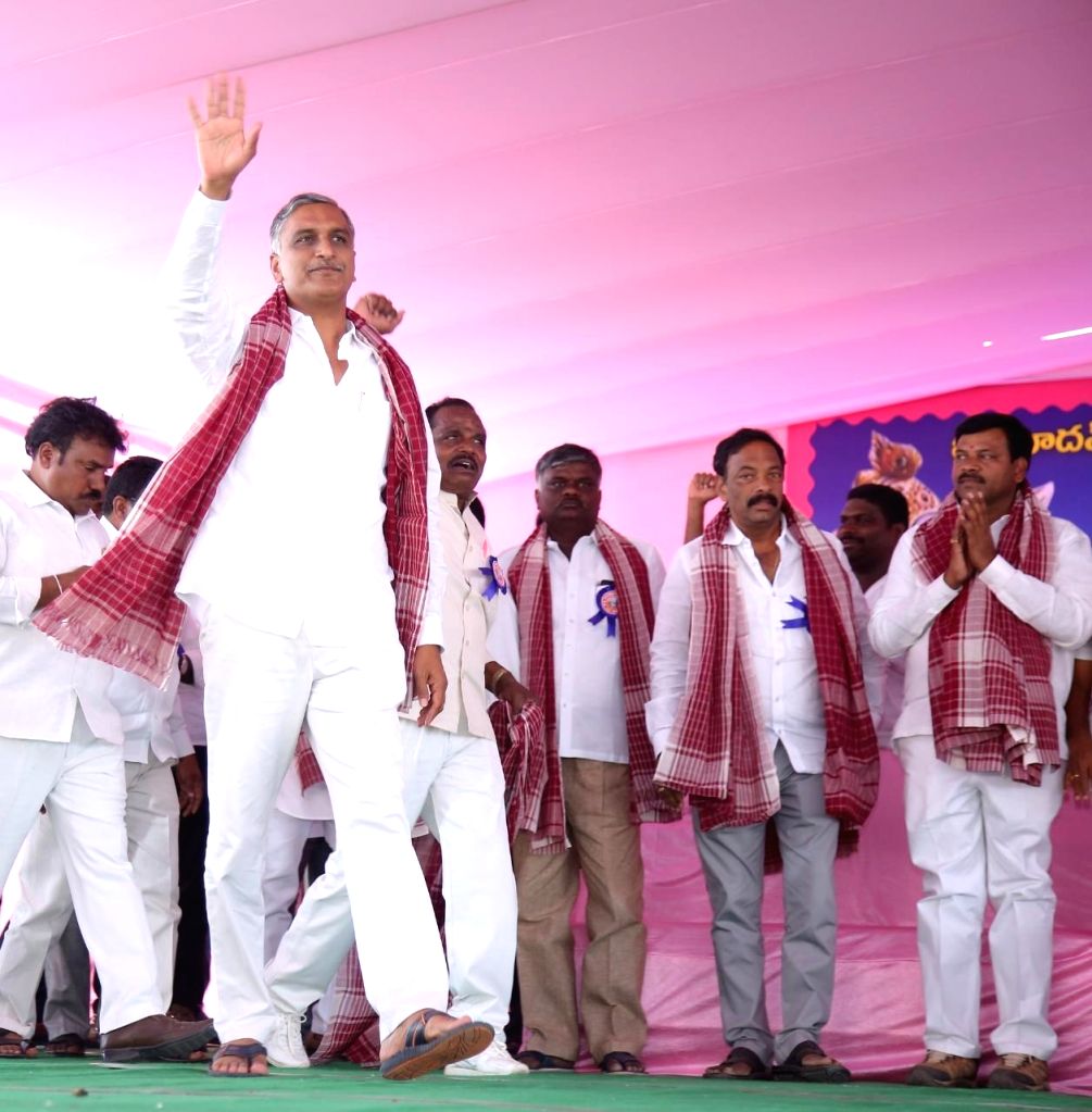 Siddipet (Telangana): T. Harish Rao during a public meeting