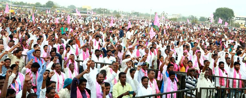 KT Rama Rao addresses TRS rally