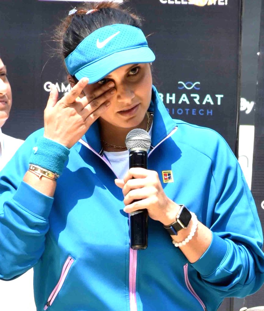 Tennis player Sania Mirza at the Grand Farewell Exhibition Match