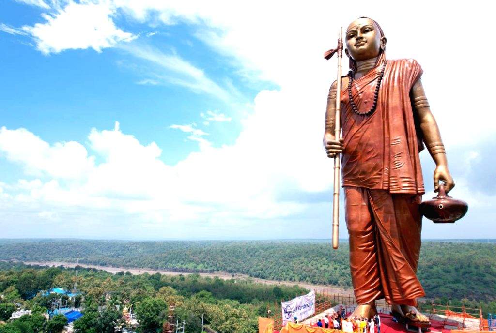 The 108 feet tall statue of Hindu saint Adi Shankaracharya