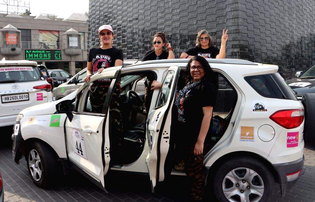 The ceremonial flag off of 'Purple Fire Women's Car Rally' 2024