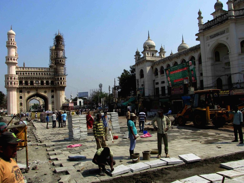 Charminar Pedestrianisation Project underway