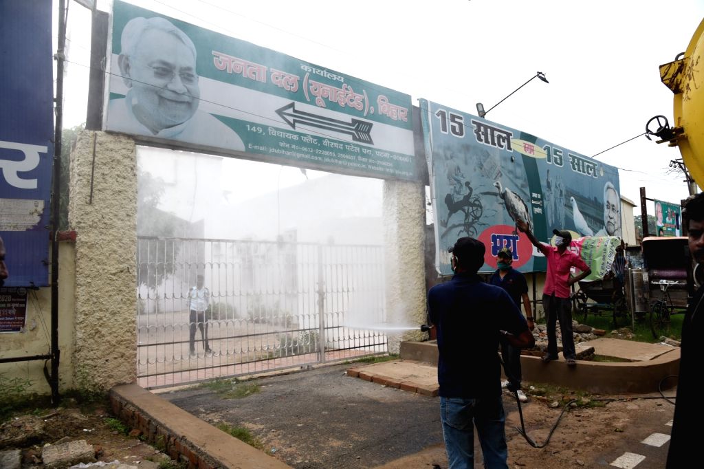 JD-U headquarters being sanitised