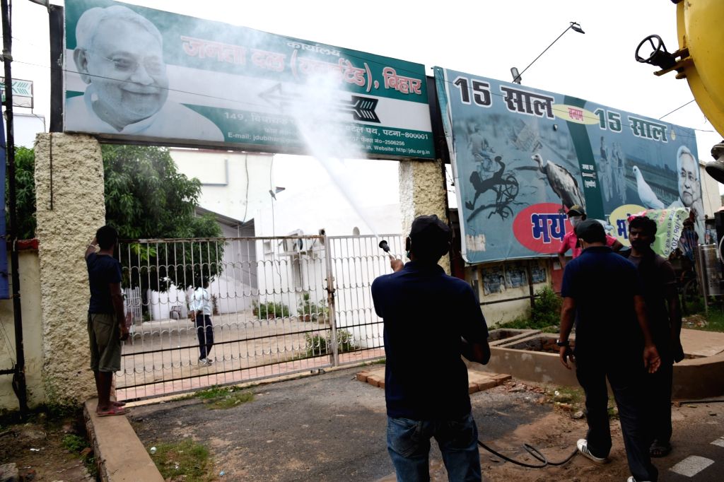 JD-U headquarters being sanitised