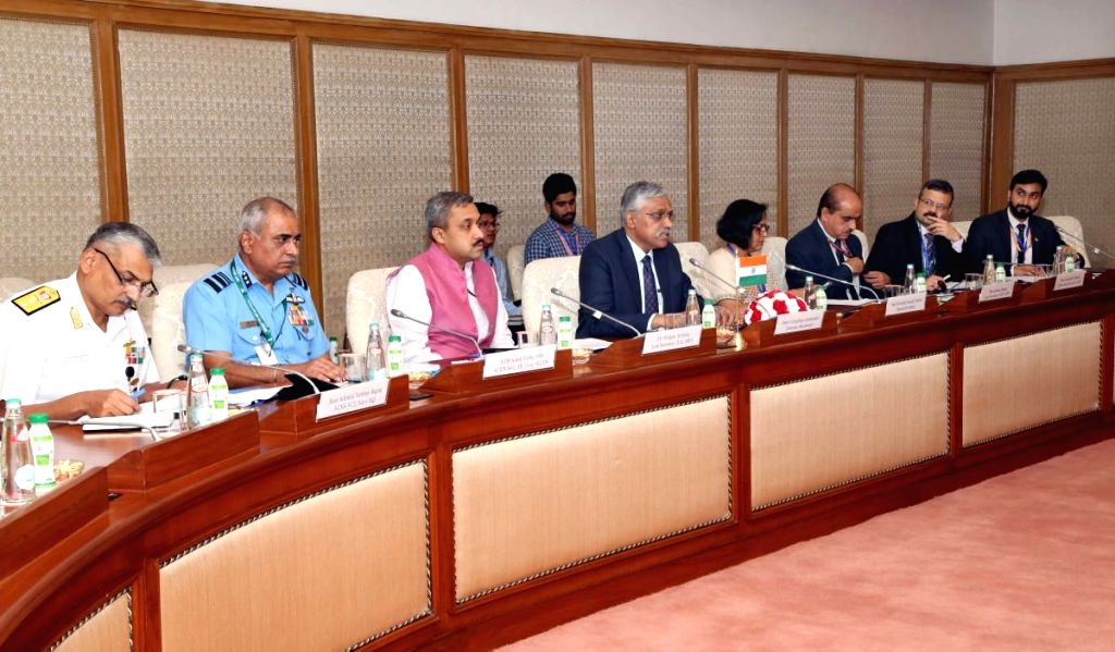 Free photo :The meeting was co-chaired by Defence Secretary Giridhar ...