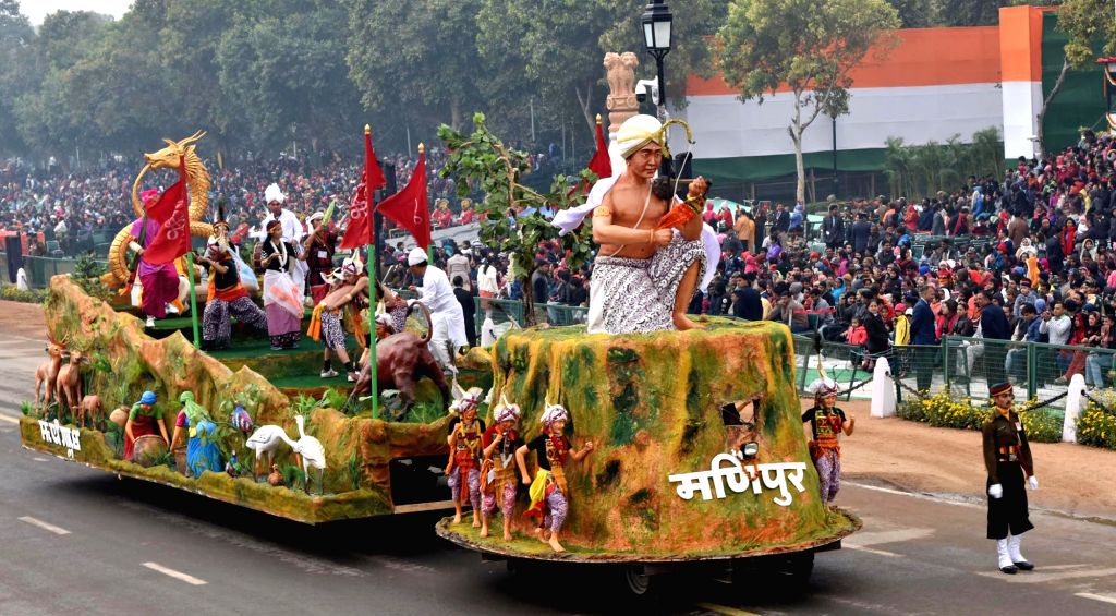 Republic day 2018 - Manipur tableau during rehearsal