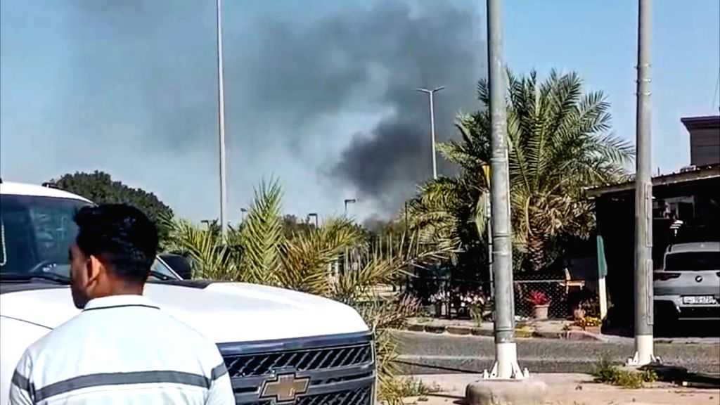Thick smoke was seen near the US Embassy in Kuwait