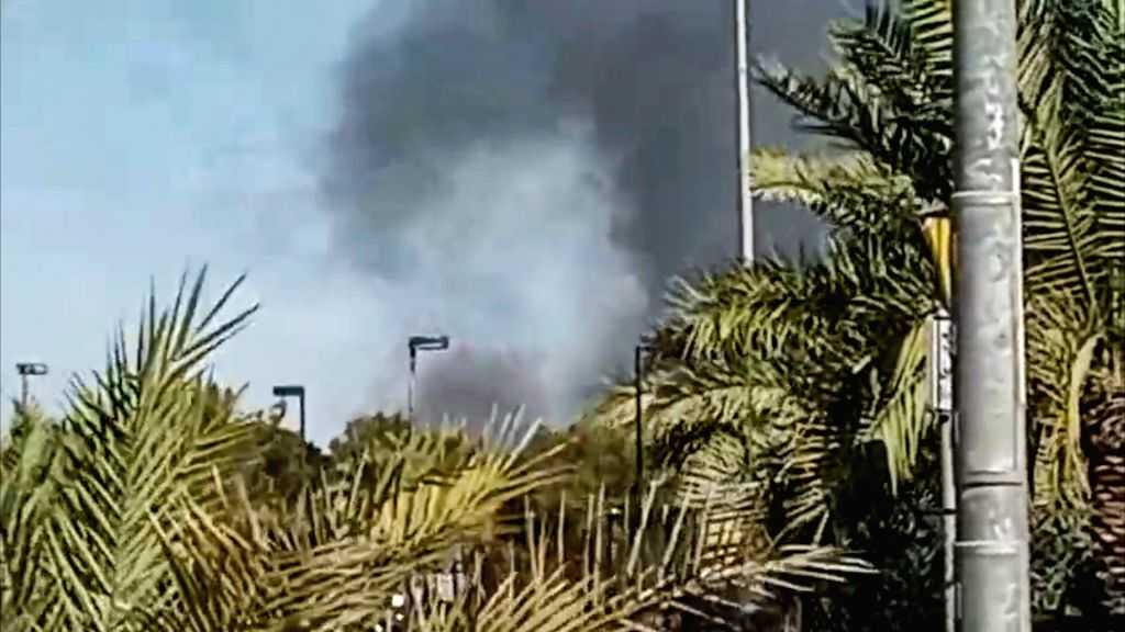 Thick smoke was seen near the US Embassy in Kuwait
