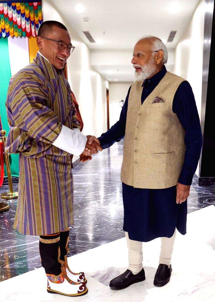 Prime Minister Narendra Modi with Prime Minister of Bhutan, Tshering ...