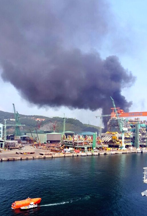 Fire breaks out at Samsung Heavy shipyard